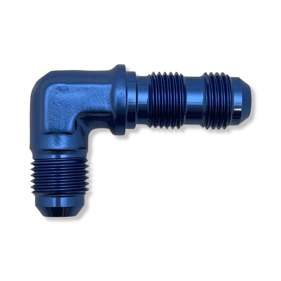 AN3 90° Bulkhead - Blue – AN3 Parts