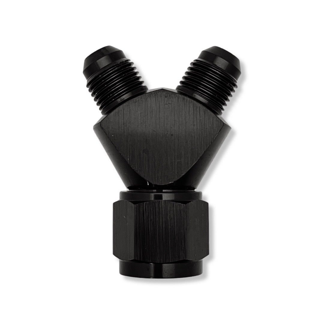 AN6 Female to Dual Male Y Adapter - Black – AN3 Parts