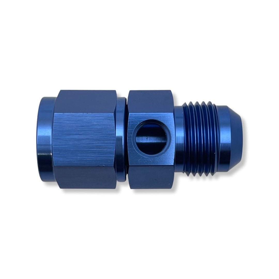 AN6 Male to Female With 1/8 NPT Port Gauge Adapter - Blue – AN3 Parts